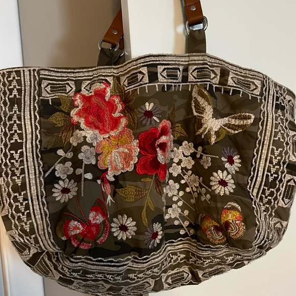 Bags | Johnny Was Embroidered Tote | Poshmark